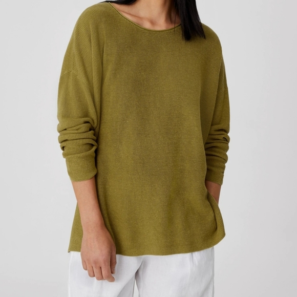 Eileen Fisher | Tops | Eileen Fisher Green Luxurious Sweater Oversized ...